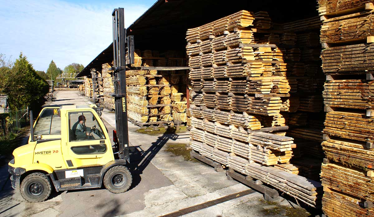 The oak boules | Tarteret sawmill
