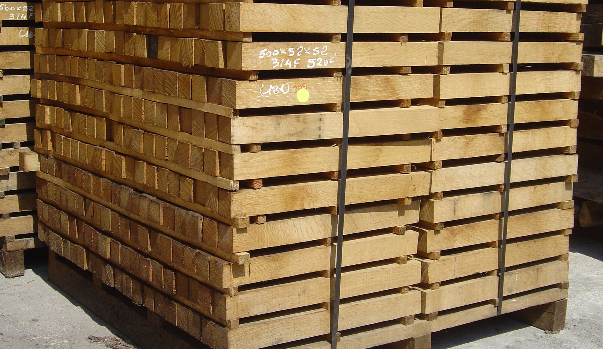 Carrelets en chêne proposes par notre scierie